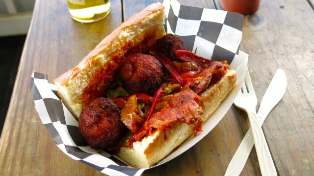 Watch Man Fire Food BBQ Sandwiches S3 E1 | DIRECTV.