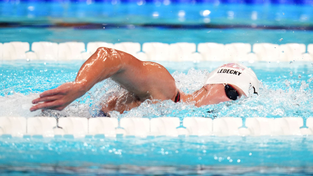 Swimming: Paris Olympics Ledecky Unmatched in 1500m Prelims (2024) on ...